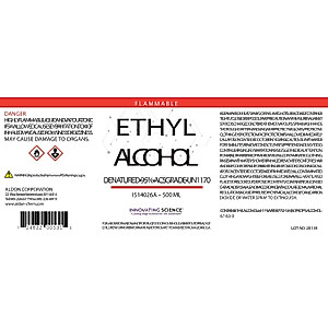 ALDON ACS Reagent Grade 95% Denatured Ethyl Alcohol, 500mL