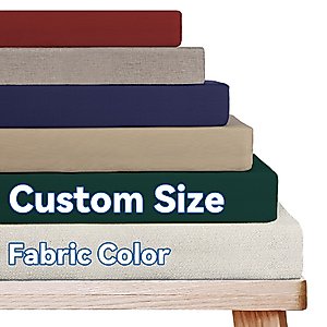 Detiblue Custom Bench Cushion - Customizable Indoor/Outdoor Seat Cushion, 15+ Fabrics/90+ Colors, Durable Patio Furniture Cushion, Custom Size Replacement Cushion, 70D Micro-Porous Foam