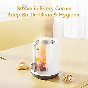 Baby Bottle Warmer 2-in-1 Bottle Warmer for Breastmilk or Formula One Button Control Easy to Use with Water Vial