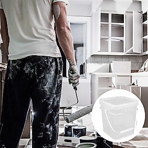 UPKOCH 1.32 Gallon Plastic Storage Bucket with Lid | Food-Grade Multi-Functional Container for Paint, Ice Cream, and More | Reusable Household Pail | Free