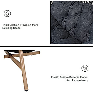 Grand patio Outdoor HOLAND Wicker Egg Chair, Patio Lounge Chair with Olefin Thick Cushion for Indoor and Outdoor, Living Room, Balcony, Porch, Poolside