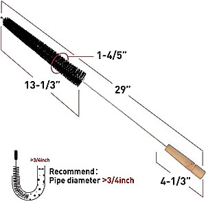2 Pack Dryer Vent Cleaner Kit Dryer Lint Brush Vent Trap Cleaner Long Flexible