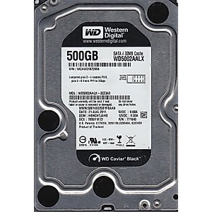 Western Digital 500 GB WD Black SATA III 7200 RPM 32 MB Cache Bulk/OEM Desktop Hard Drive