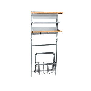 Household Essentials Metal Magnetic Organizer Rack, Grey
