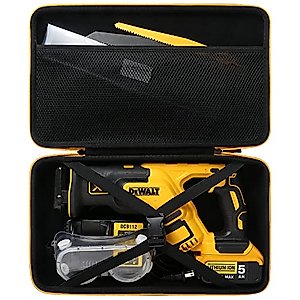 khanka Hard Storage Case Replacement for DEWALT 20V MAX XR Reciprocating Saw (DCS367B / DCS387B), 20V Max XR Rotary Hammer Drill (DCH133B / DCH263B), Case Only