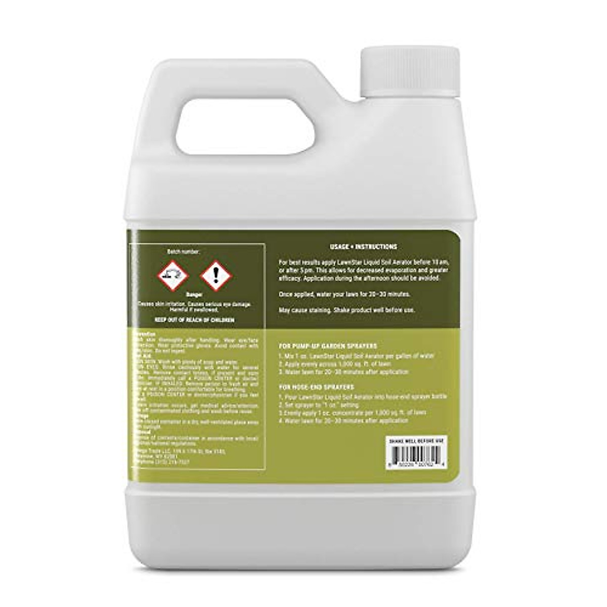 Liquid Lawn Aerator (32 fl oz) - Loosens & Conditions Compacted Soil - Alternative to Core and Mechanical Aeration - Improves Water Penetration & Drainage + Soil Oxygenation - American Made