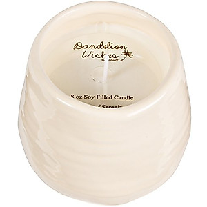 Pavilion Gift Company Plain Dandelion Sisters are a Wish Come True Yellow Ceramic Soy Serenity Scented Candle