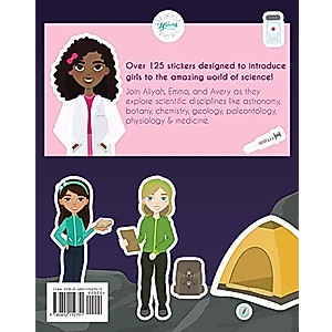Hopscotch Girls Science! STEM Sticker Activity Book - Fun & Educational for Kids Ages 4-8 - Creative Play - Toddler - 24 Pages