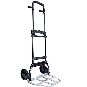 Nellyke Hand Truck Dolly Foldable,330LB Capacity Aluminum Folding Hand Cart,Heavy Duty Hand Truck Foldable Dolly with Swivel Handle,Folding Dolly Trolley with TPR Wheels for Moving