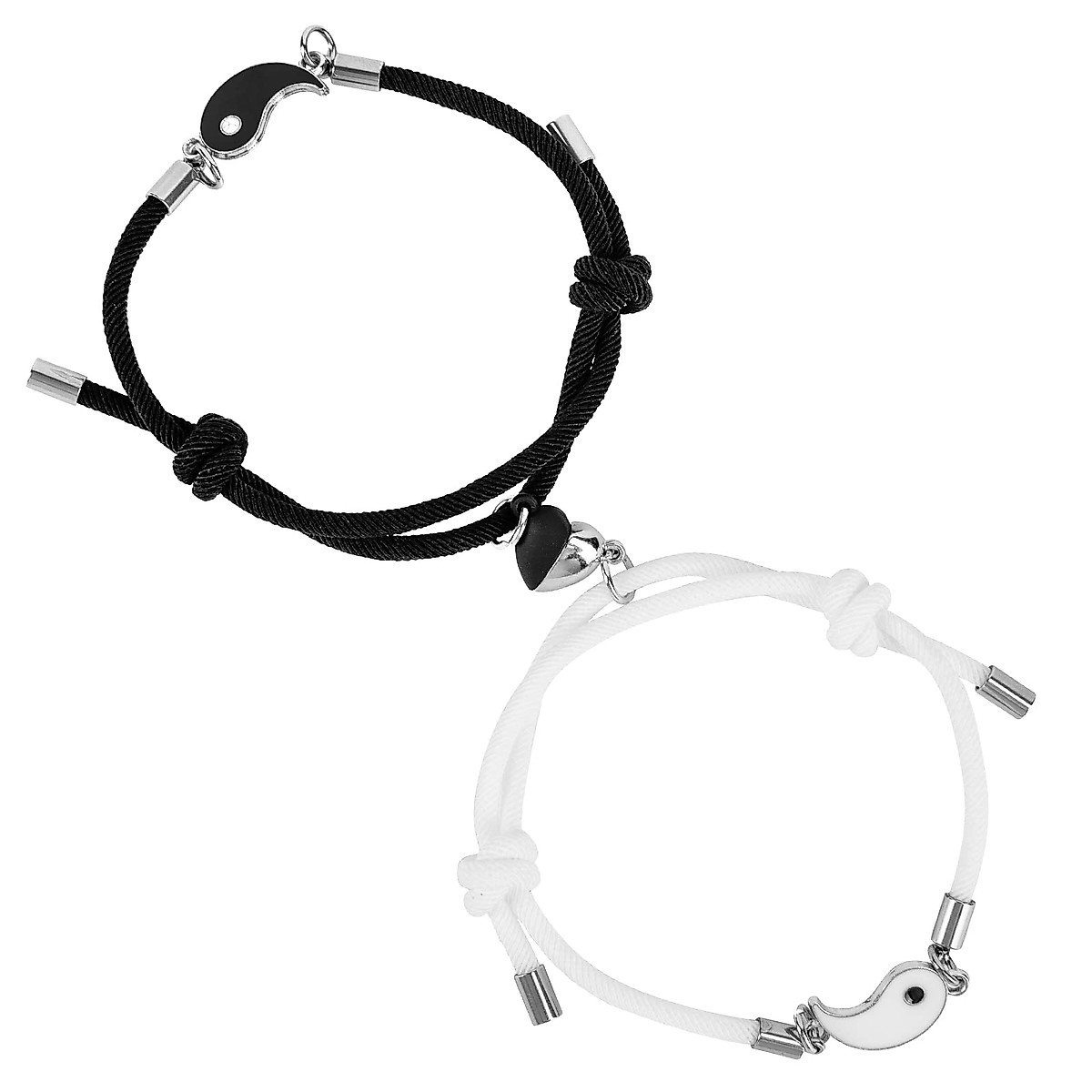 FLYXLH Matching Bracelets for Women Men - Couples Bracelets Magnetic Set, Pendant Bracelets Lovers Gift for Friendship Parent-child (yin yang)