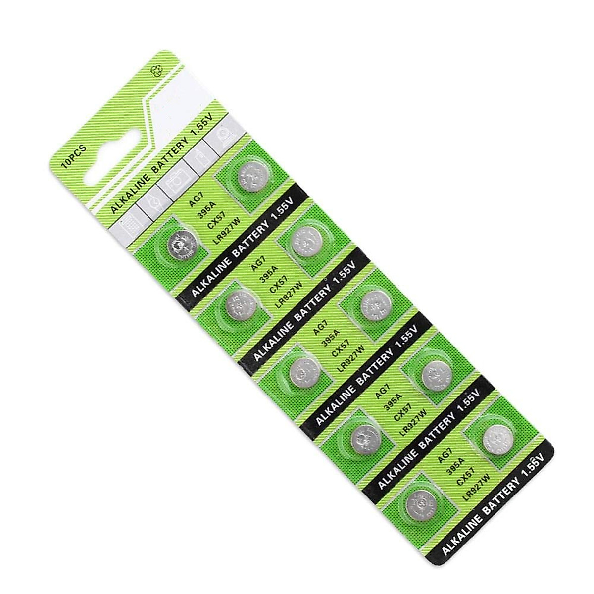 Cotchear AG7 Coin Battery 395A LR927 SR927SW LR57 SR927 Button Cell Batteries [10Pcs/Pack]