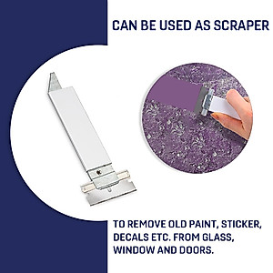 CANOPUS Box Cutters Retractable, Handy Cardboard Opener, Tap Open-Close, Utility Knife Set for Boxes, Packages and Papers, Works Also as Scraper, Full Metal Body, Box of 12, Made in USA