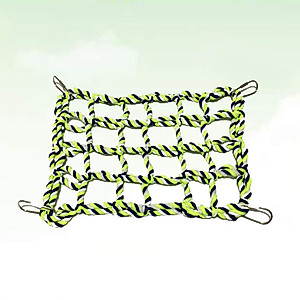 POPETPOP Animal Toys Bird Rope Perches Parrot Toys Chew Toys Hammock Net Animal Activity Toy Mozui Swing Bird Toy Guinea Pig Hammock Chinchilla Cage Ferret Toys Cotton Rope Net Cooling Down