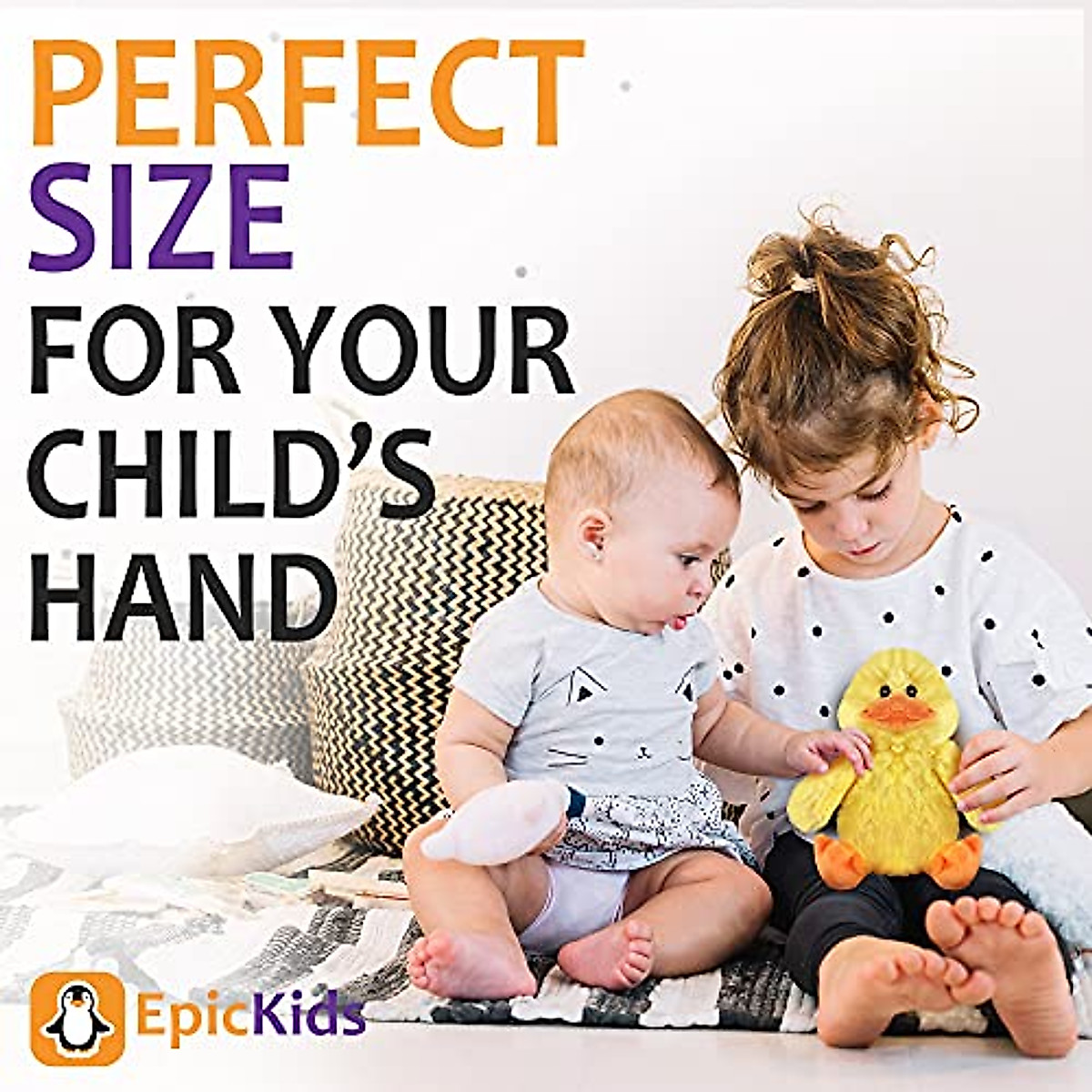 Stuffed Duck - Plush Stuffed Duck Toy - Duck Stuffed Animal - A Huggable, Soft, Adorable 7" Baby Duck - Great Gift for Duck Lovers of All Ages, Girls and Boys Yellow Orange