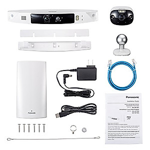 Panasonic HomeHawk Outdoor Wireless Smart Home Security Camera, Wide Angle View, Color Night Vision, 2-Way Talk, Works with Alexa & Google Assistant, 2 Camera Kit (KX-HN7002W)