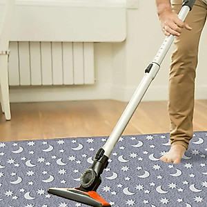 Eanpet Large Playroom Rug for Kids Glow in The Dark Star Area Rugs for Boys Girls Toddlers Bedroom Decorative 5x7 Grey Play Mat for Babies 1-3 Years