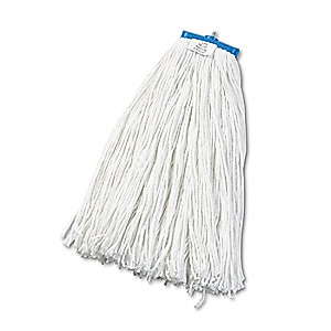 Boardwalk 724Rea Cut-End Lie-Flat Wet Mop Head, Rayon, 24Oz, White