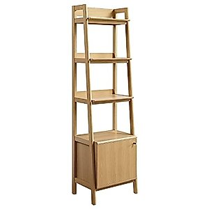 Modway 21" Bookshelf Display Case in Oak