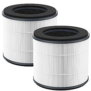 AP-T10FL Replacement Filter for Homedics AP-T10-BK and AP-T10-WT Air Puri fier, 360-Degree AP-T10 True HEPA Filter Replacement, 3 Pack