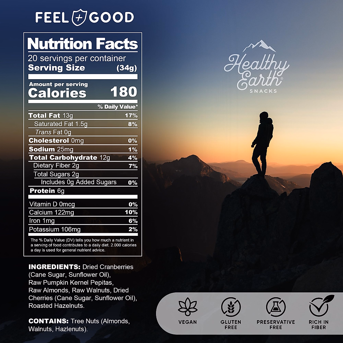 Mixed Nuts Unsalted | Trail Mix | Trail Mix without Peanuts | Sugar Free Snacks | Gourmet Snacks, Protein Snacks, Gluten Free, No Preservatives, High Fiber Snacks (Natural Antioxidant)