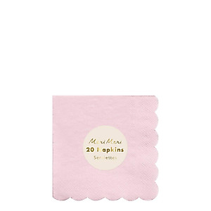 Meri Meri Disposable Paper Napkins (Pack of 20), Scalloped Edge, 2 Sizes, 15 Colors, Party Napkins