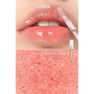 rom&nd Glasting Water Gloss (01 SANHO CRUSH) | Syrupy gloss, Glossy Finish, Long-lasting, Moisturizing, Highlighting, Natural-beauty, Gloss for Daily Use, K-beauty, 4.3g / 0.15 Floz