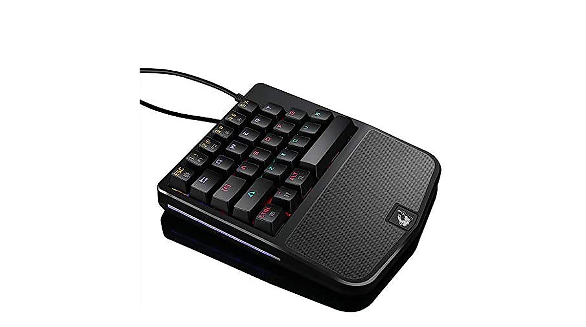 XYLXJ One-Hand Mechanical Keyboard, Wired Gaming Keyboard, 28-Key LED ...