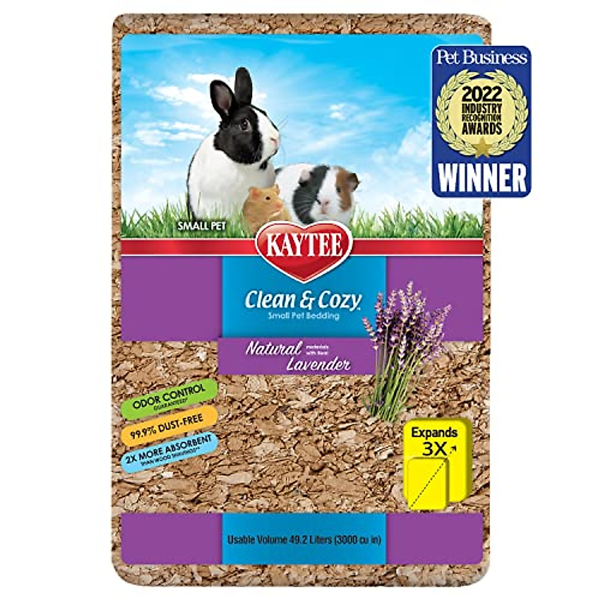 Kaytee Clean & Cozy Natural Bedding with Lavender 49.2 Liters