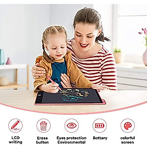 LCD Writing Tablet, Electronic Digital Writing &Colorful Screen Doodle Board, kimystam 12-Inch Handwriting Paper Drawing Tablet Gift for Kids and Adults at Home,School and Office