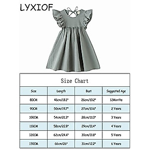 LYXIOF Toddler Baby Girl Cotton Linen Dress Ruffle Sleeve Halter Sleeveless Kids Casual Dresses Dark Pink 90CM
