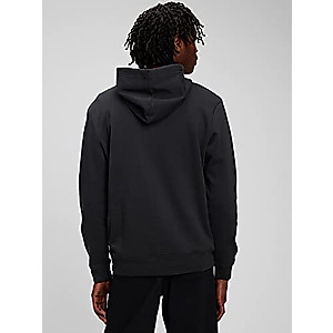 GAP mens Logo Fleece Hoodie Sweatshirt, Moonless Night, Large US