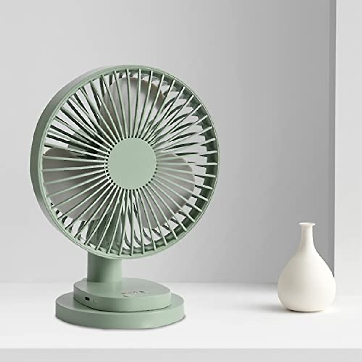 XUnion Portable Desktop Fan Oscillating Fan Four Speeds Cooling Fan Strong Wind Quiet Operation Work Fan for Home Bedroom Office Des