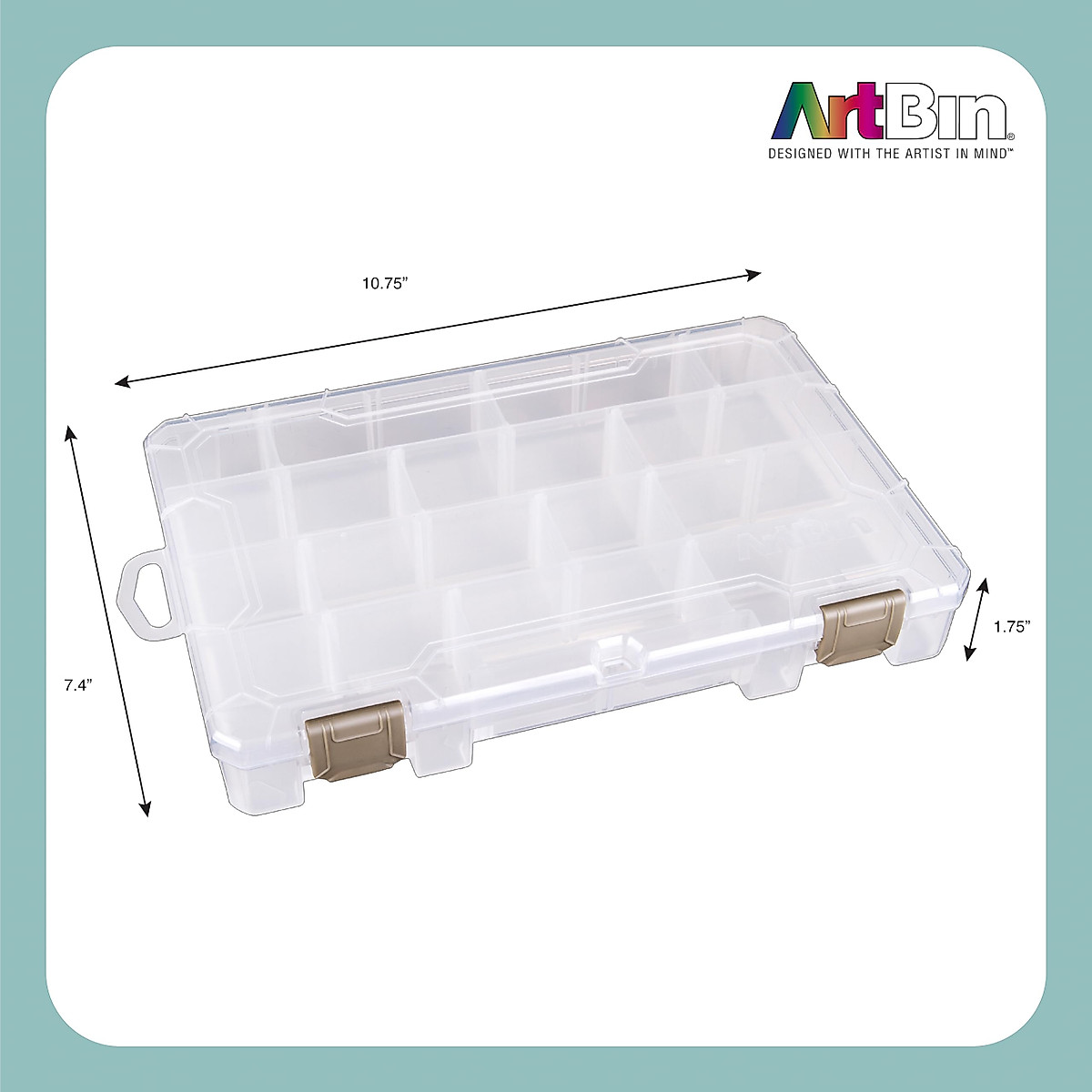 ArtBin 6840JN Floss Finder Box, Sewing & Embroidery Organizer, [1] Plastic Storage Case, Clear