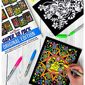 Colossal Pack of 54 Fuzzy Velvet Coloring Posters (All Unique Designs) - Bulk Crafts and Coloring Activity for All Ages - Great for Group Projects, Assisted Living, Classrooms, and Rehab Centers