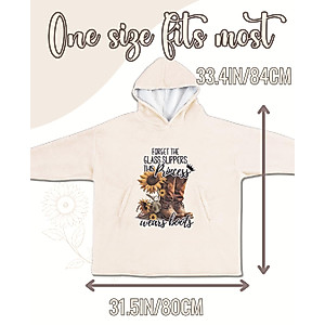 Huglanket Country Girl Gifts Wearable Blanket Hoodie, Oversized Wearing Blanket Western gifts, Cowgirl Stuff for Women, Farm Girl Gifts