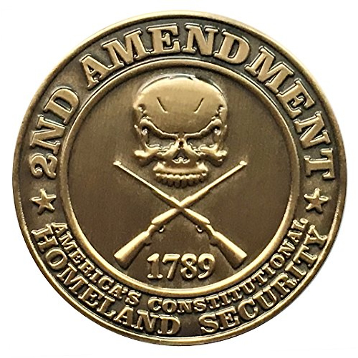 Thompson Emporium Gun Control Use Both Hands Heads Tails Good Luck Challenge Coin