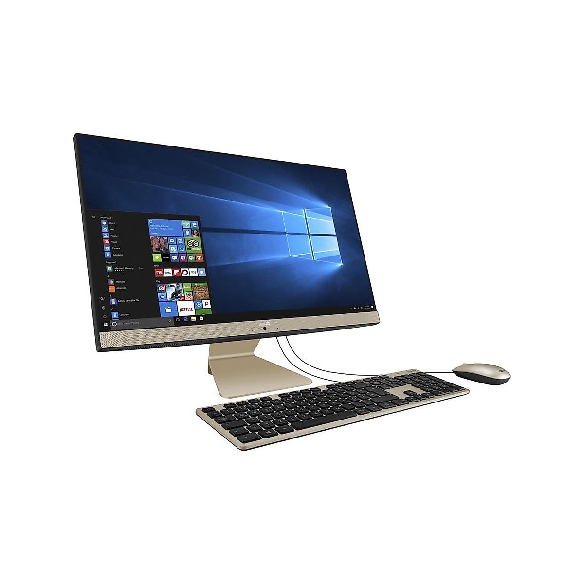 ASUS 2022 All-in-One Desktop 23.8" FHD | Intel Pentium Gold 7505 2-Core Intel UHD Graphics | 16GB DDR4 512GB SSD | Bluetooth 5 | Windows 11 Home | Gold