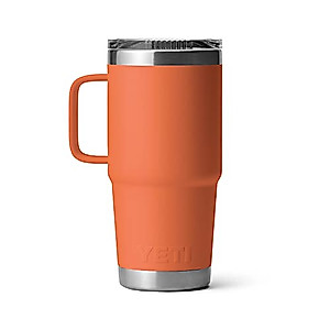 YETI Rambler 20 oz Travel Mug, Stainless Steel, Vacuum Insulated with Stronghold Lid, High Desert Clay