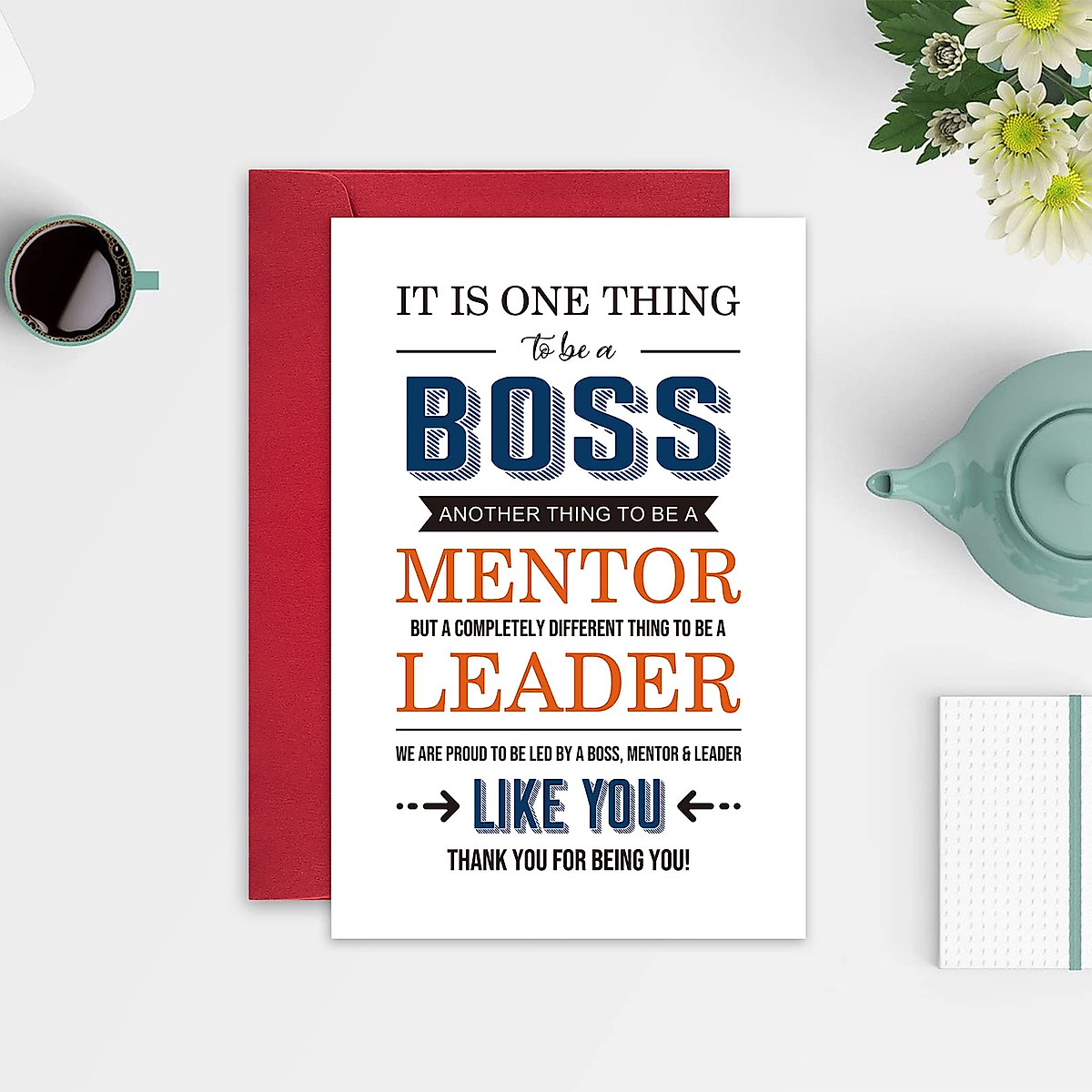 Boss Thank You Card, Unique Boss's Day Card, Boss Appreciation Card, Thank You for Being You