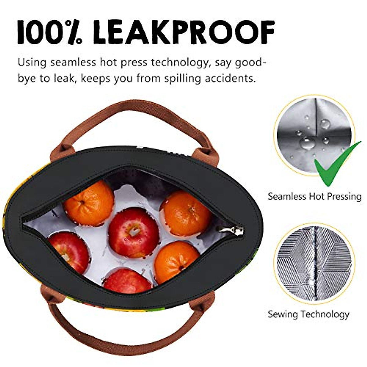 Gloppie Lunch Bag Women Insulated Womens Lunch Bag for Work Leakproof Lunch Tote Sunflower Adults Lunch Box Purse Reusable Lunch Cooler Bag Loncheras para mujer 9L