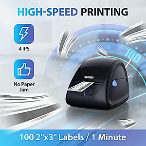 iDPRT Shipping Label Printer, 4×6 Thermal Label Printer for Shipping Packages, Desktop Label Maker w/HD & High-Speed Printing, Compatible with UPS, USPS, Shopify, Amazon, Ebay