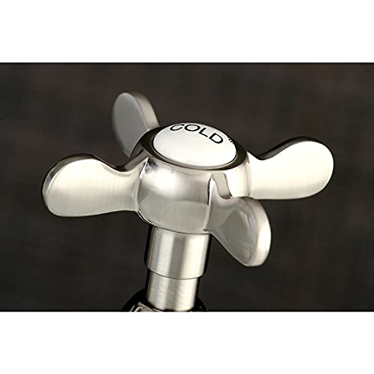 Kingston Brass KS1178BEX 8" Centerset Kitchen Faucet Less Sprayer, Brushed Nickel, 8-3/4" In Spout Reach