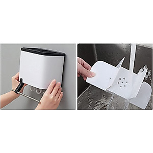 ceramic Utensil Caddy Multifunctional Kitchen Storage Rack Wall-Mounted Hollow Drain Chopstick Holder Rag Rack Pen Holder chopstick holder