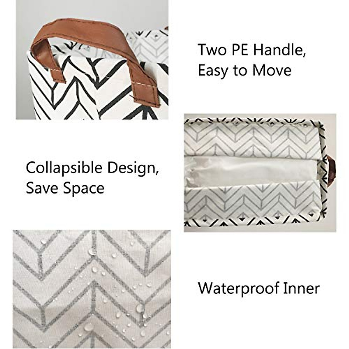 Storage Basket,Nursery Hamper Canvas Laundry Basket Foldable with Waterproof PE Coating Storage for edroom, Closet, Kid's Toys, & Laundry (Alphabet)