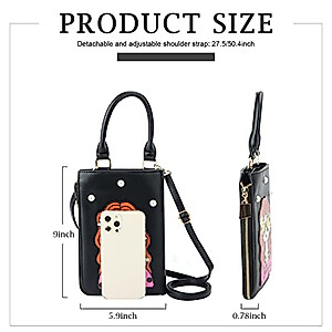 LUI SUI Women's Novelty Unique Girls Face Shoulder Purse Bags Personalized Cute Tote Top Handle Satchel Crossbody Bags