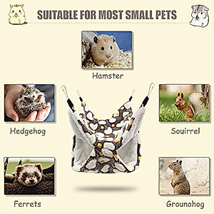 3 Pieces Small Pet Cage Hammock Set Hammock Hanging Tunnel Rat House for Small Animals Soft Double-Layer Sugar Glider Hammock Accessories Set for Parrot Ferret Squirrel Hamster Rat Playing Sleeping