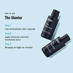 Grooming Lounge the Shavior Post Shave Remedy - Calms Inflammation and Irritation - Prevents and Eliminates Ingrown Hair - Effective Spot Treatment - No Paraben and Sulfate - Cruelty Free - 3 oz
