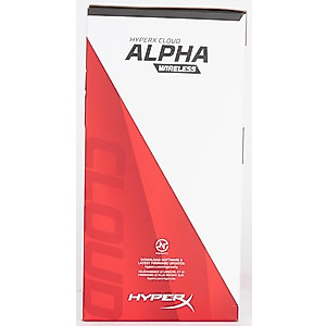 HyperX Cloud Alpha Wireless - Gaming Headset for PC, 300-hour battery life, DTS Headphone:X Spatial Audio, Memory foam, Dual Chamber Drivers, Noise-canceling mic, Durable aluminum frame,Red