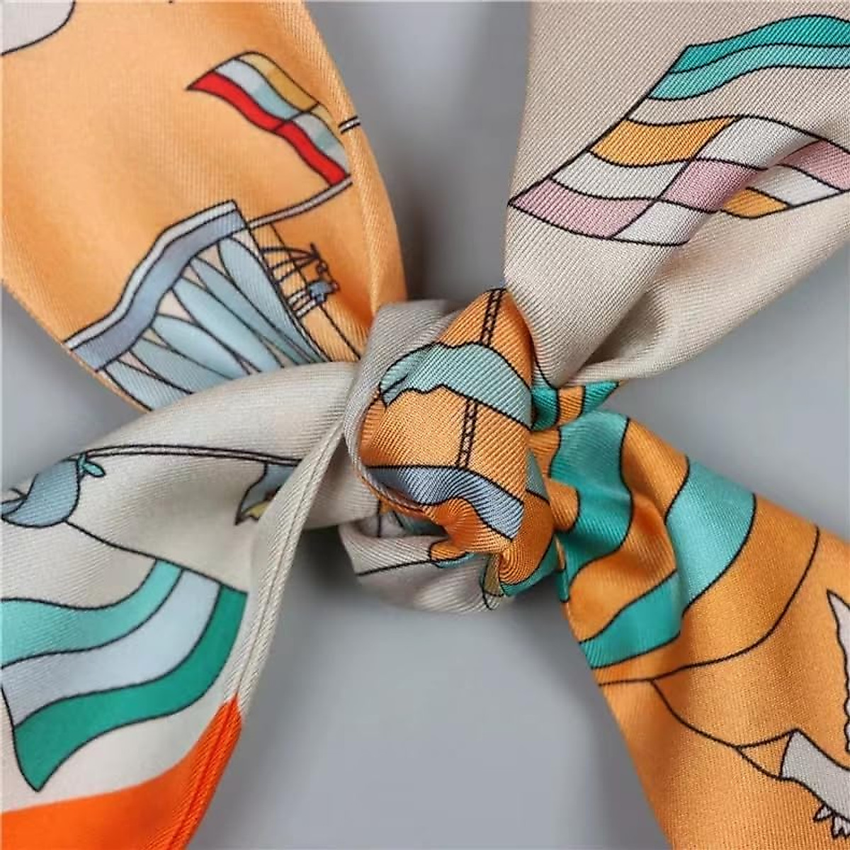 COtheSumay 100% Mulberry Silk Scarf for Handbags,Bags, and Purses,2"x35" Hair Ribbon Skinny Neck Scarves for Women