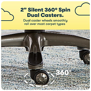 Serta Garret Executive Office, Adjustable Ergonomic Computer Chair with Layered Body Pillows, Waterfall Seat Edge, Bonded Leather, High-Back, Ivory White